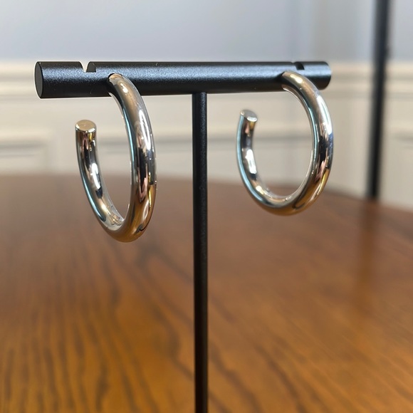 Jewelry | Chunky Silver Hoop Earrings | Poshmark